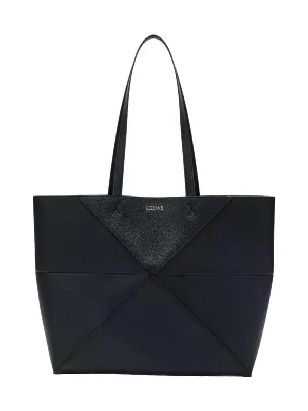 Loewe Leather Geometric Tote Bag - Blue
