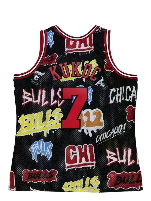 Mitchell & Ness Chicago Bulls 1997 Toni Kukoč Slap Sticker Swingman Vest - Black