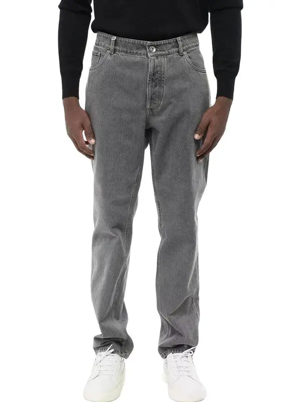 Brunello Cucinelli Straight-leg Five-pocket Jeans - Grey