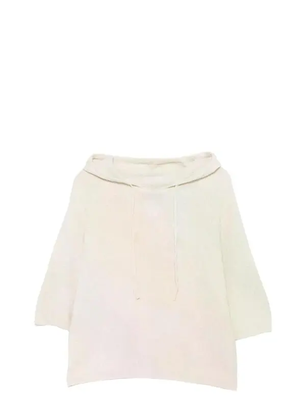 Fabiana Filippi Short Sleeve Hoodie - Neutrals