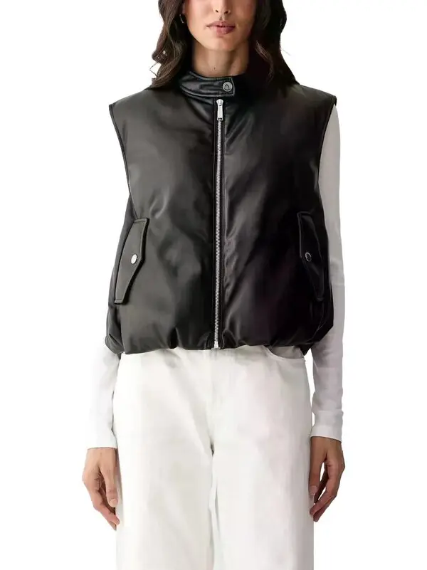 Karl Lagerfeld High-neck Padded Gilet - Black