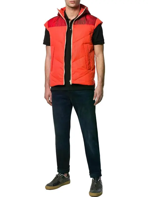 Woolrich Padded Hooded Gilet - Orange