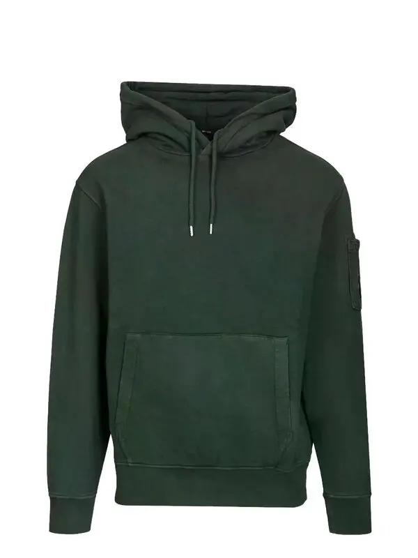 C.P. COMPANY Lens Detail Fleece Hoodie - Green