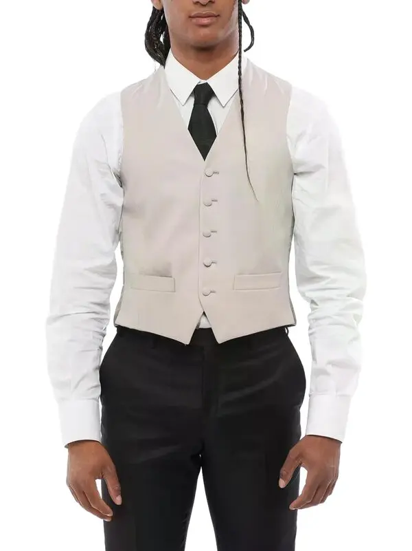 Corneliani Button-up Wool Waistcoat - Neutrals