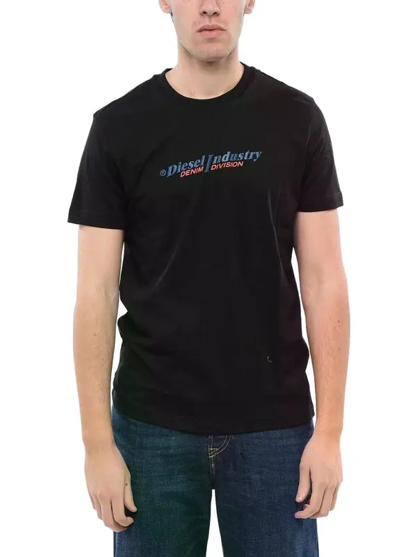 DIESEL® Logo-print Crew-neck T-shirt - Black