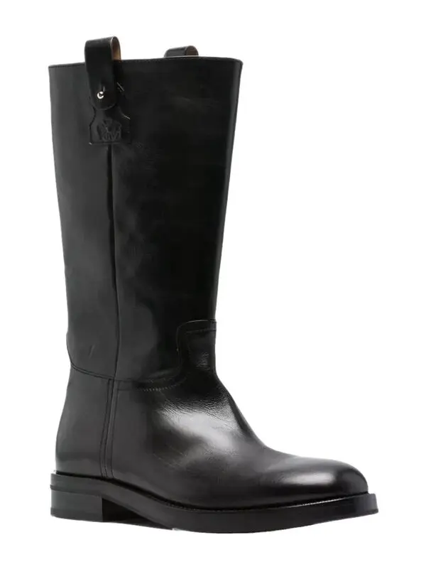 Church's Peyton Round-toe Leather Boots - Black