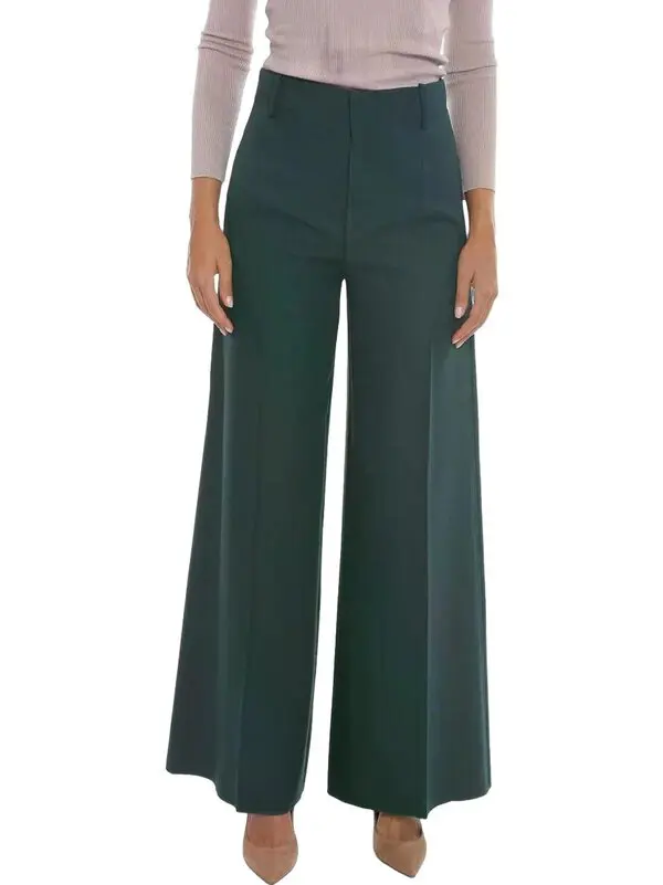 SUPER BLOND Pleated Tailored Trousers - Green
