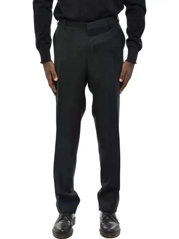 Corneliani Pinstriped Wool Trousers - Blue