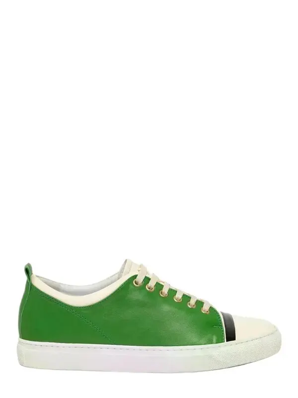LANVIN Low-top Panelled Sneakers - Green