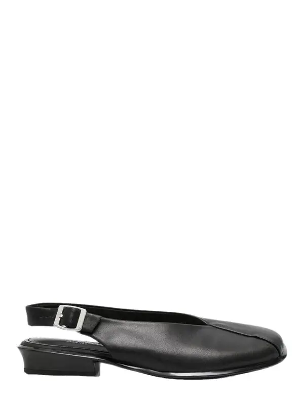 SERGIO MORETTI FIRENZE Slingback Square-toe Pumps - Black