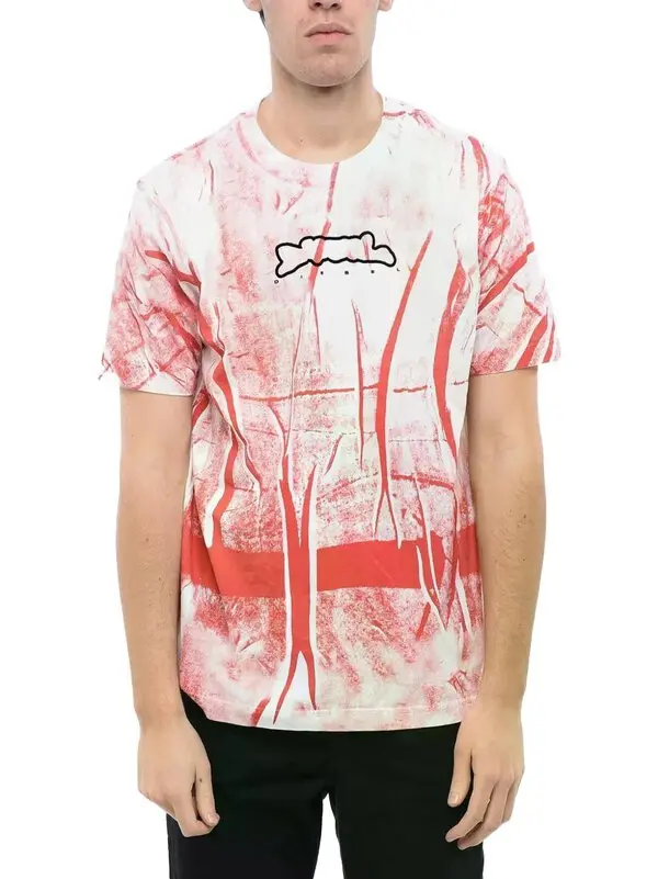 DIESEL® Logo-print Crinkled-effect T-shirt - White