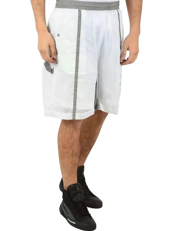 DIESEL® Drawstring Waist Bermuda Shorts - White