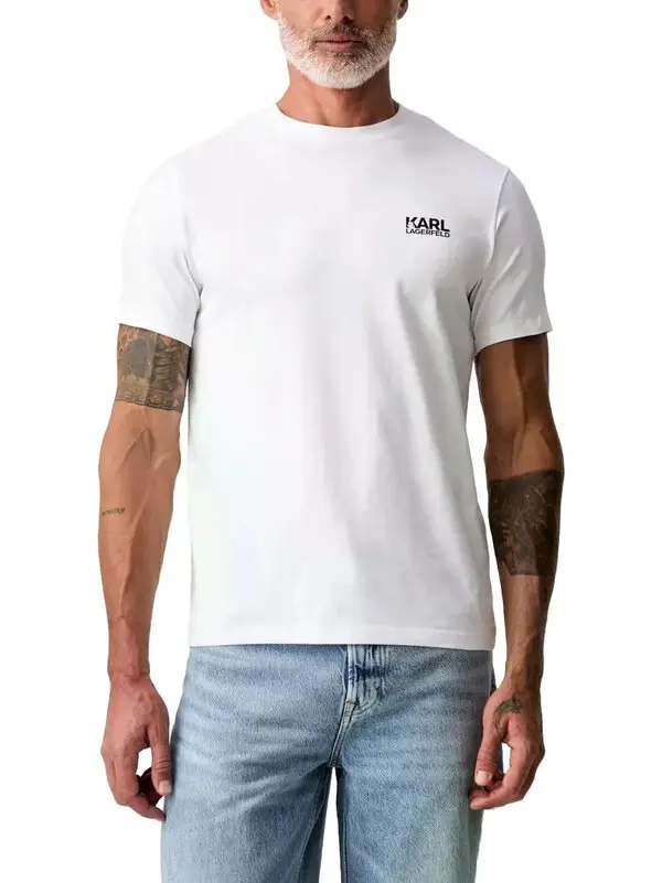 Karl Lagerfeld Logo-print Crew-neck T-shirt - White