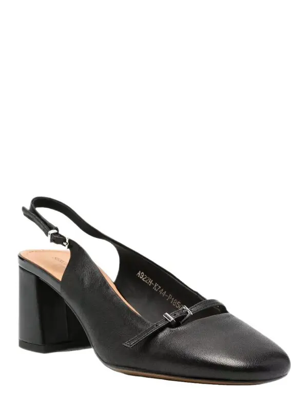 SERGIO MORETTI FIRENZE Buckle-detail Slingback Pumps - Black