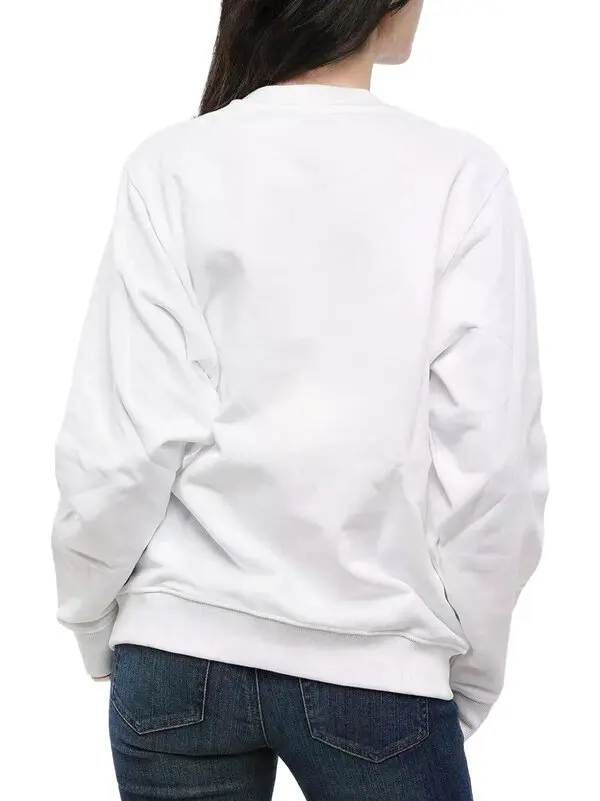 DIESEL® Logo-print Brushed Sweatshirt - White