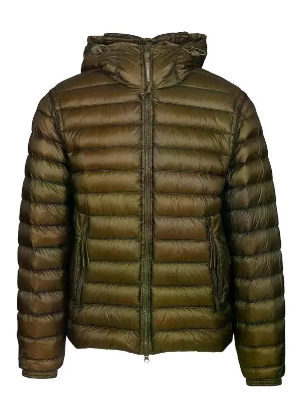 C.P. COMPANY Goggle Hooded Padded Coat - Brown