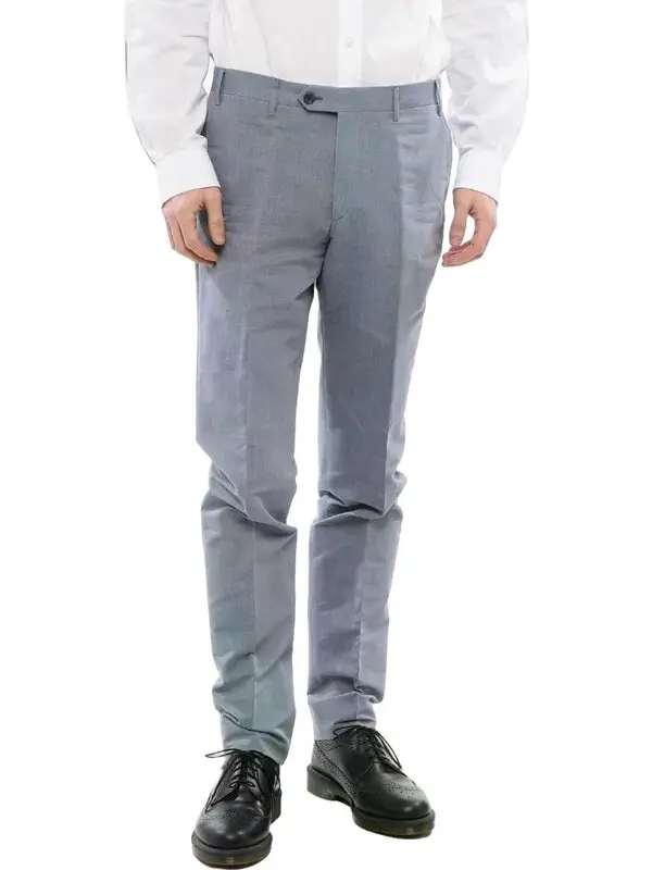Corneliani Tailored Cotton Piqué Trousers - Grey