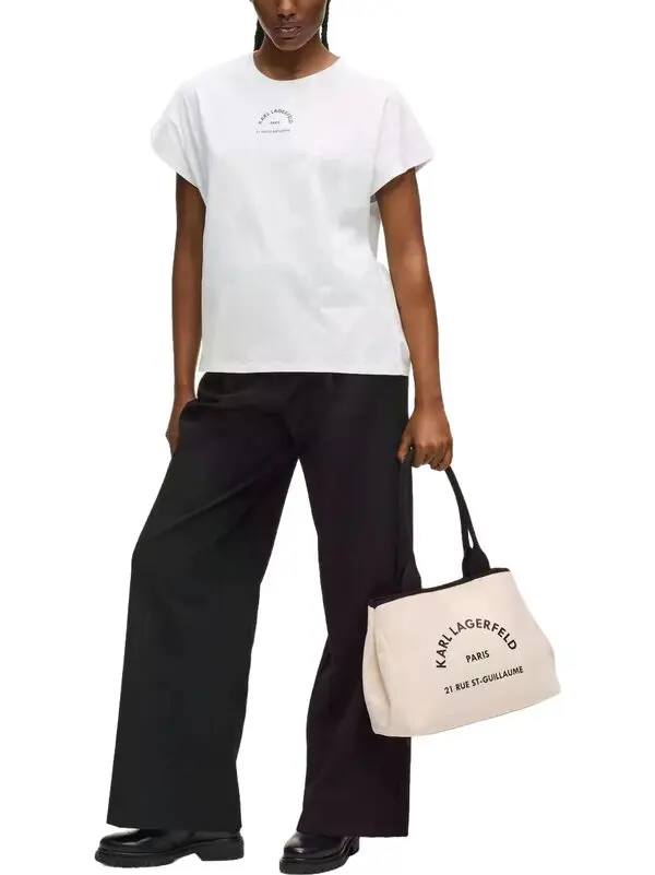 Karl Lagerfeld Magnets Logo-print Canvas Tote Bag - Brown