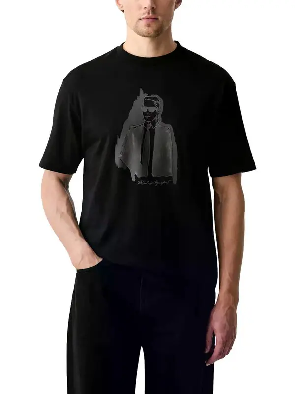 Karl Lagerfeld Graphic-print T-shirt - Black