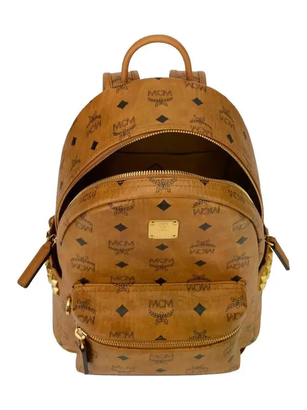 Mcm Stark Side Studs Backpack - Brown