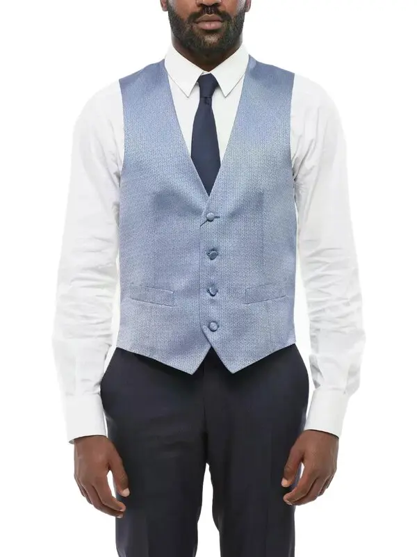 Corneliani Silk Waistcoat - Blue