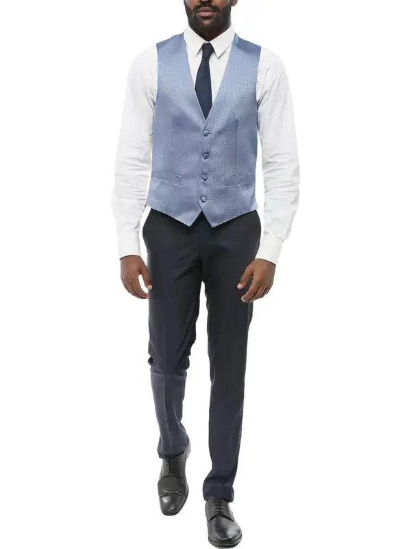 Corneliani Silk Waistcoat - Blue