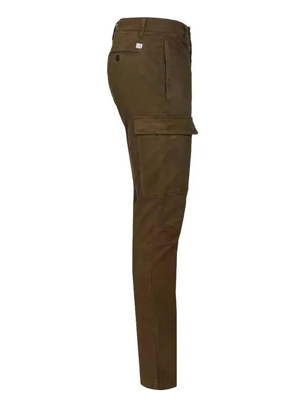 C.P. COMPANY Garment-dyed Lens Detail Cargo Pants - Green