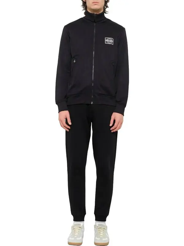 Kenzo Logo Patch Track Jacket - Black