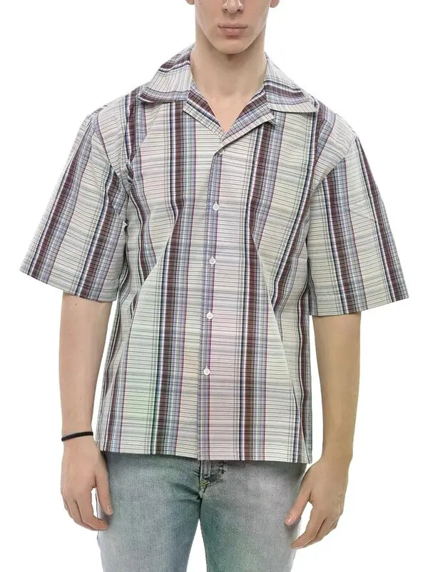 Marni Checked Short-sleeve Shirt - Neutrals