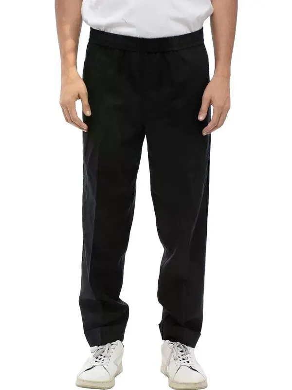 Neil Barrett Elastic-waistband Drawstring-fastening Chinos - Black