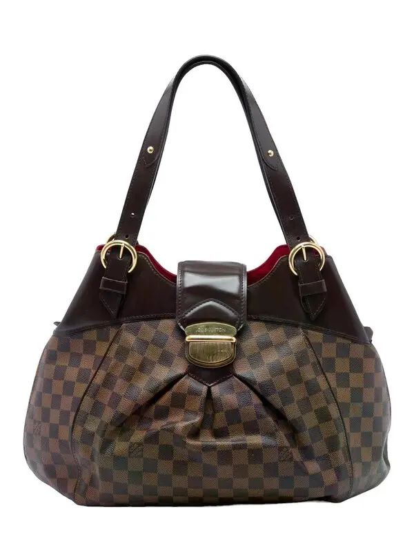 LOUIS VUITTON Damier Ebene Sistina Gm Shoulder Bag - Brown
