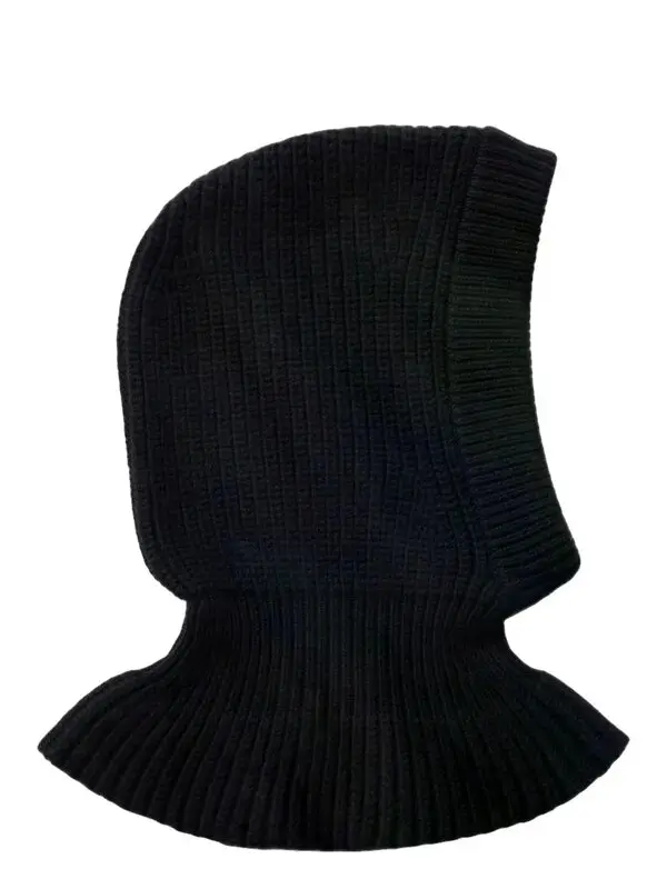 LEMAIRE Ribbed Worsted Wool Balaclava - Black