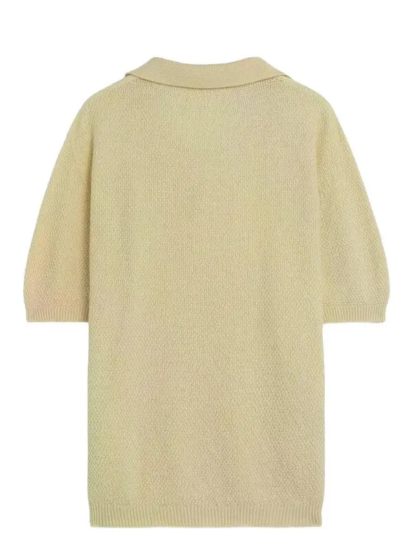 A PAPER KID Knitted Polo Shirt - Neutrals