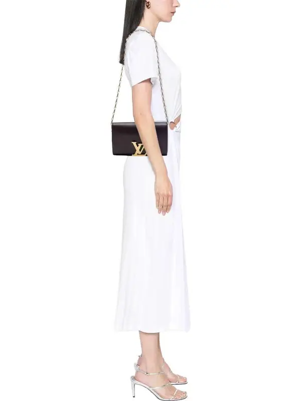 LOUIS VUITTON Leather Louise Chain Gm Shoulder Bag - Purple