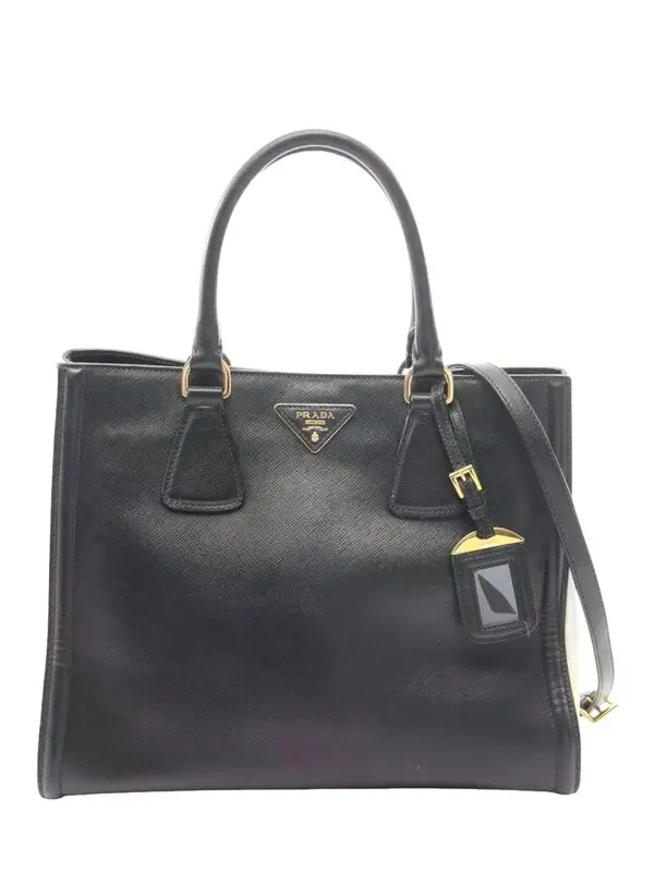 Prada Saffiano Galleria Satchel - Black