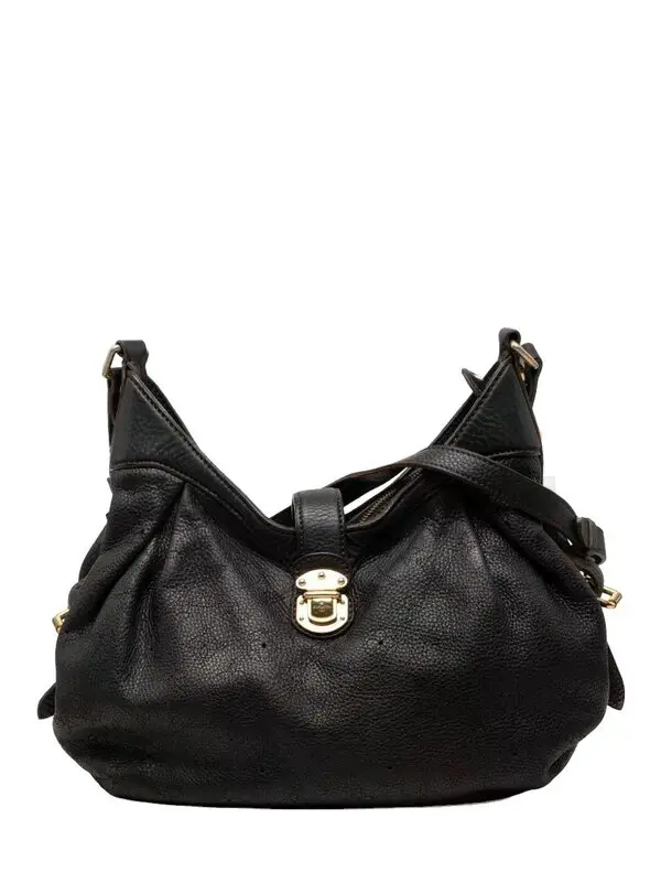 LOUIS VUITTON Monogram Mahina Xs Crossbody Bag - Black