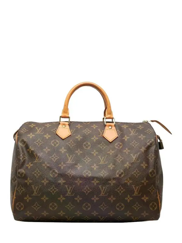 LOUIS VUITTON Monogram Canvas Speedy 35 Boston Bag - Brown