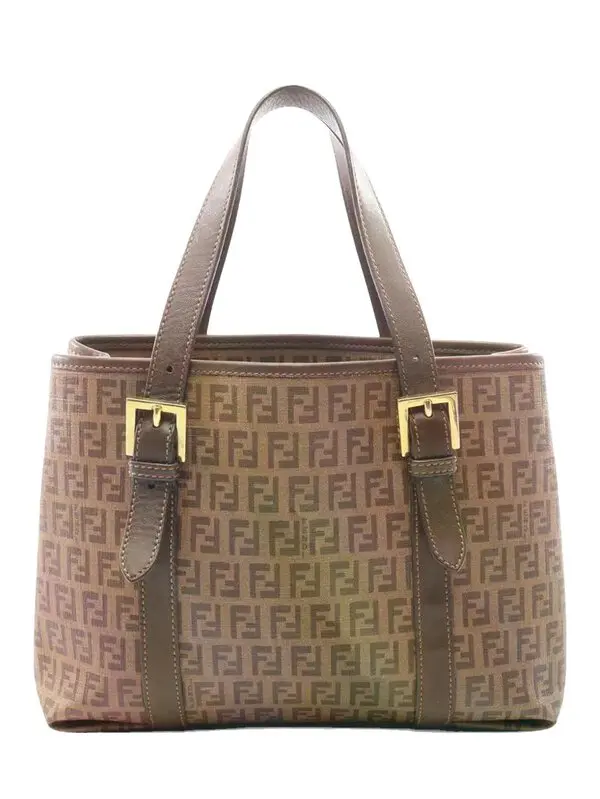 Fendi Zucchino Coated Canvas Tote Bag - Brown
