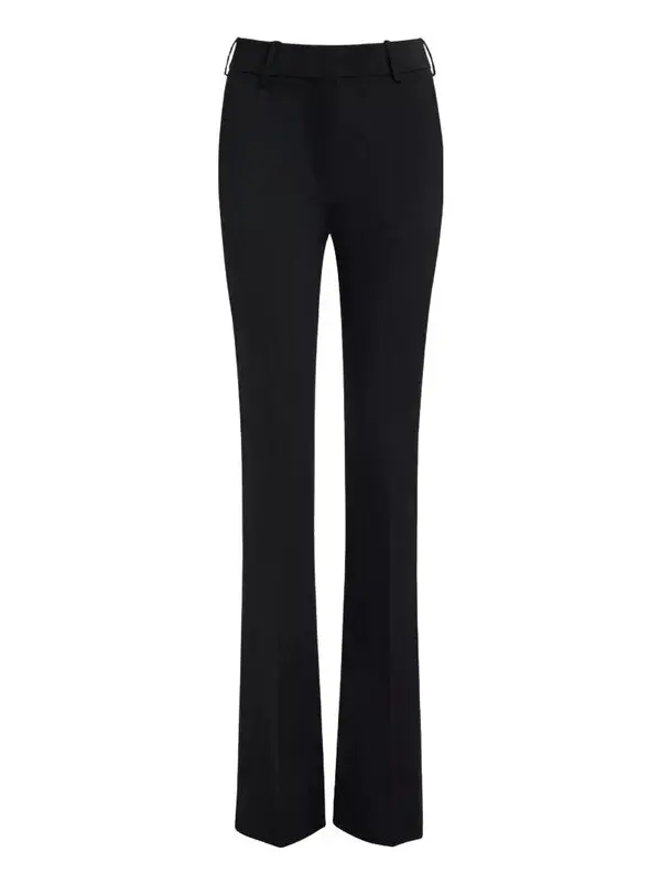 Balmain Low-waisted Wool-satin Trousers - Black