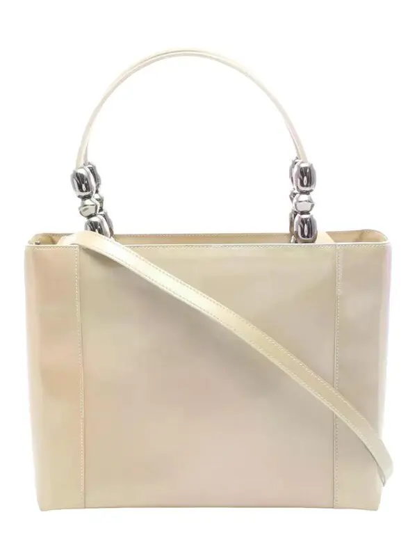 Dior 20th Century Patent Malice Pearl Satchel - Neutrals