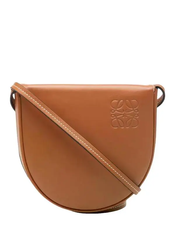 Loewe 2019 Mini Soft Calfskin Heel Pouch Crossbody Bag - Brown