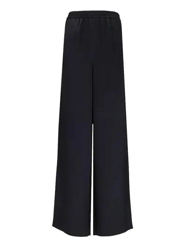 Max Mara Silk Wide-leg Trousers - Blue