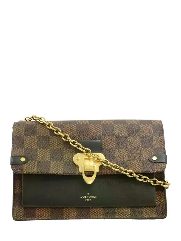LOUIS VUITTON Damier Ebene Vavin Wallet On Chain Crossbody Bag - Black