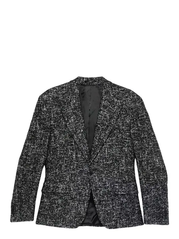 Karl Lagerfeld Glitter-effect Tweed Blazer - Black