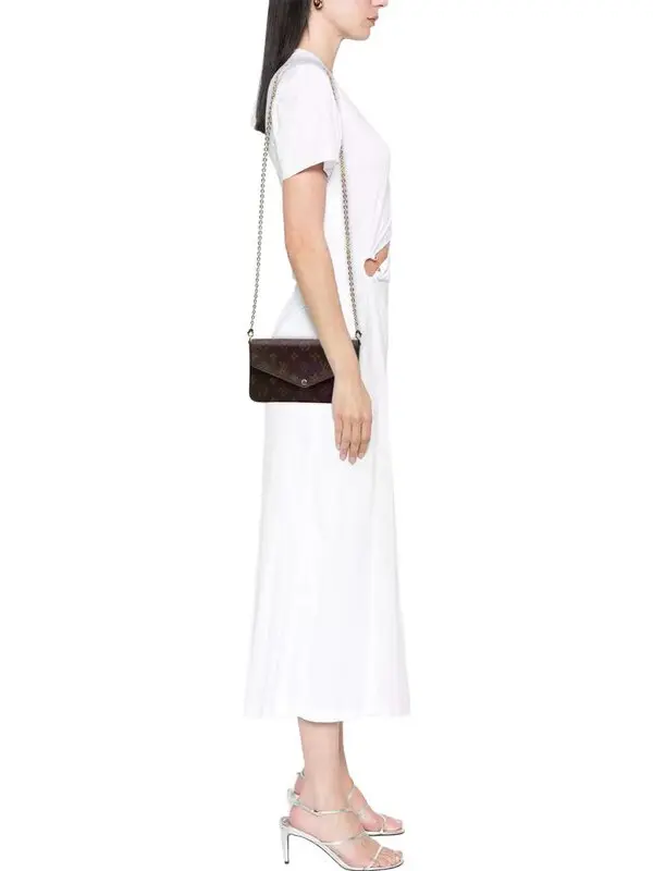LOUIS VUITTON 2021 Monogram Pochette Felicie Crossbody Bag - Brown
