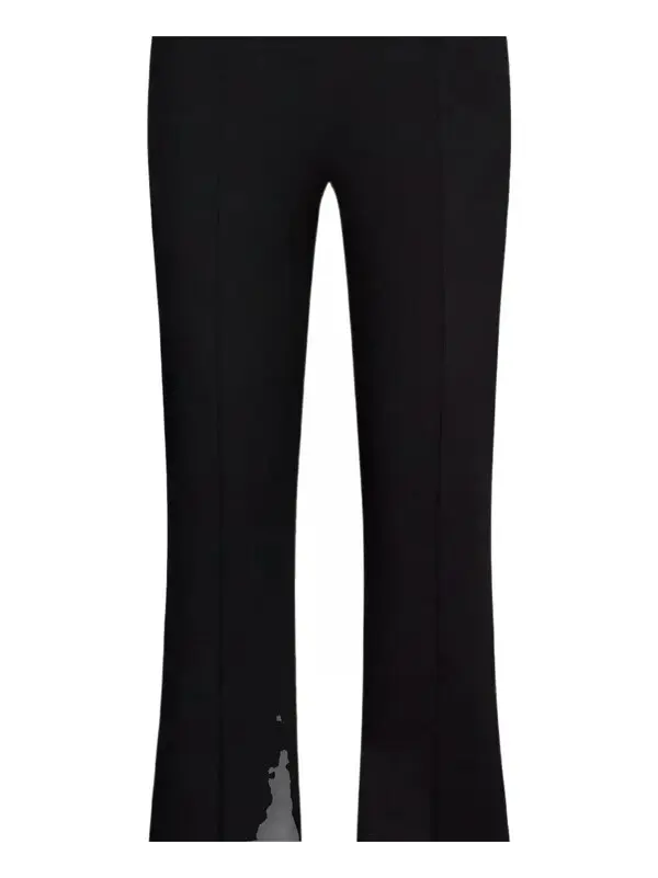 Seductive Seam-detail Flared Trousers - Black