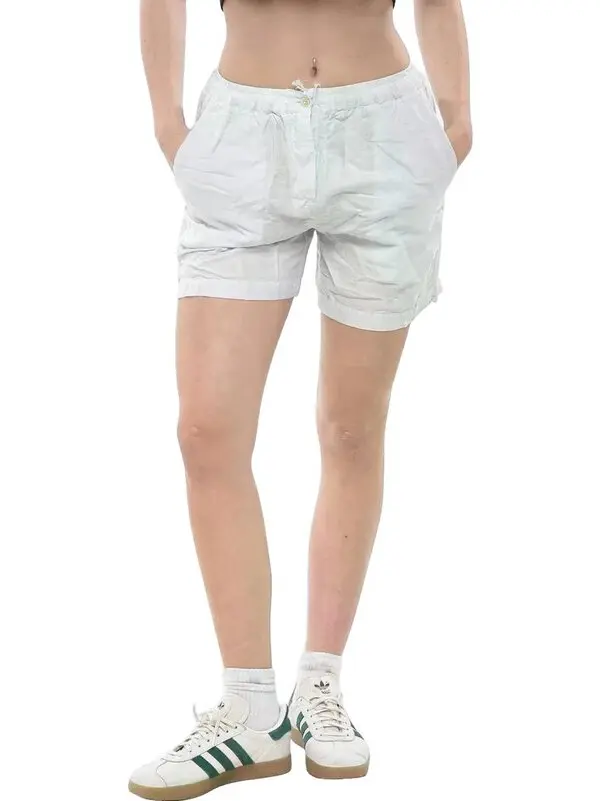 FINAMORE 1925 Light Drawstring Waist Shorts - Blue
