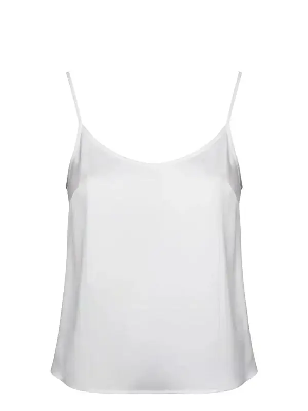 Black Label Sleeveless Scoop-neck Top - White