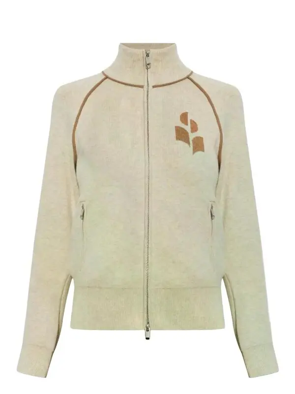 MARANT ETOILE Lanya Zip-up Knit Cardigan - Neutrals