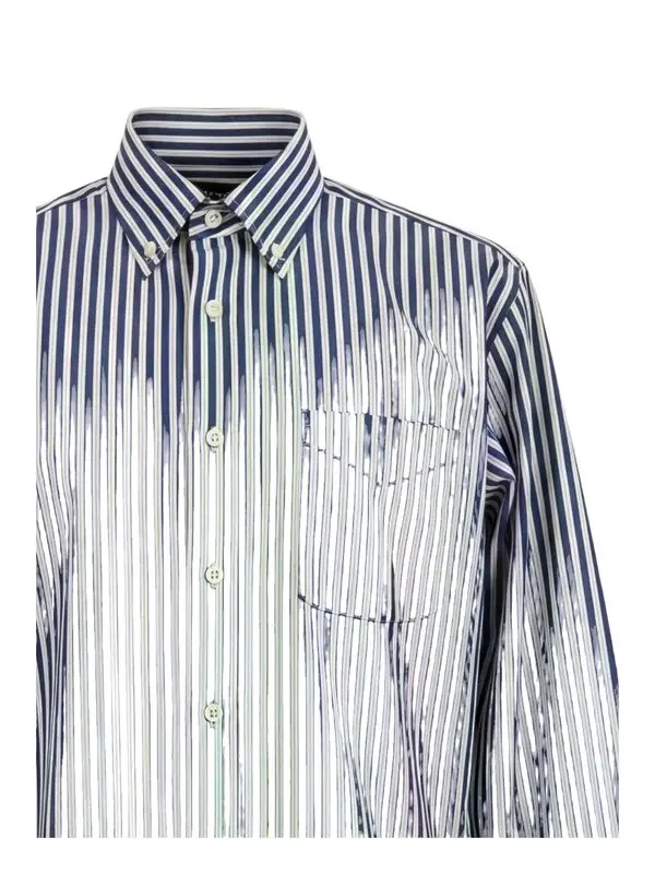 Black Label Striped Button-down Shirt - Blue